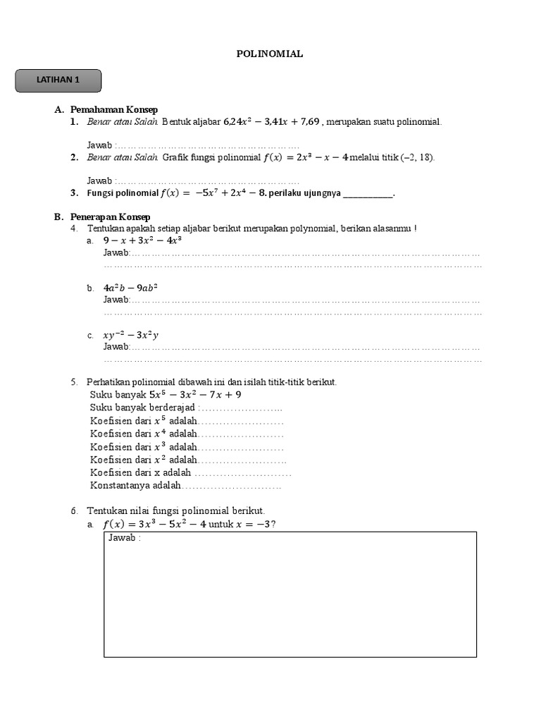 Perilaku Grafik Fungsi Polinomial | PDF | Sains & Matematika
