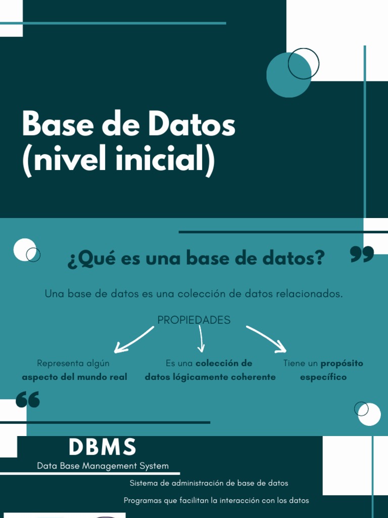 Base de Datos Modulo 1 | PDF | Bases de datos | Informática
