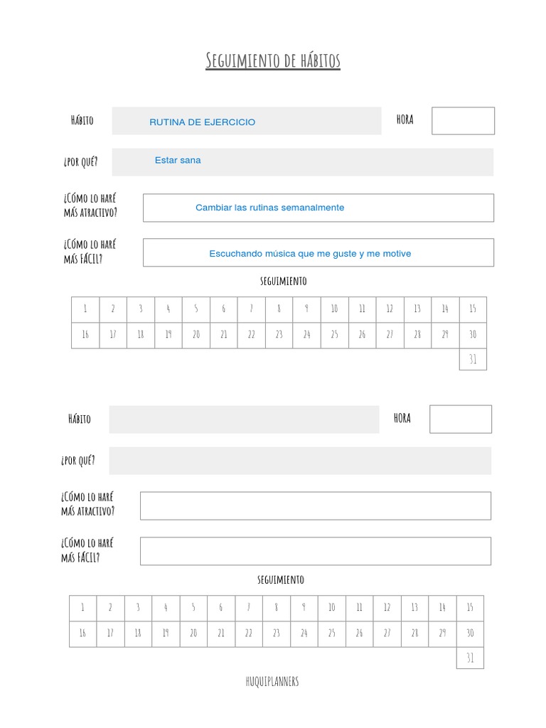 Seguimiento de Habitos | PDF