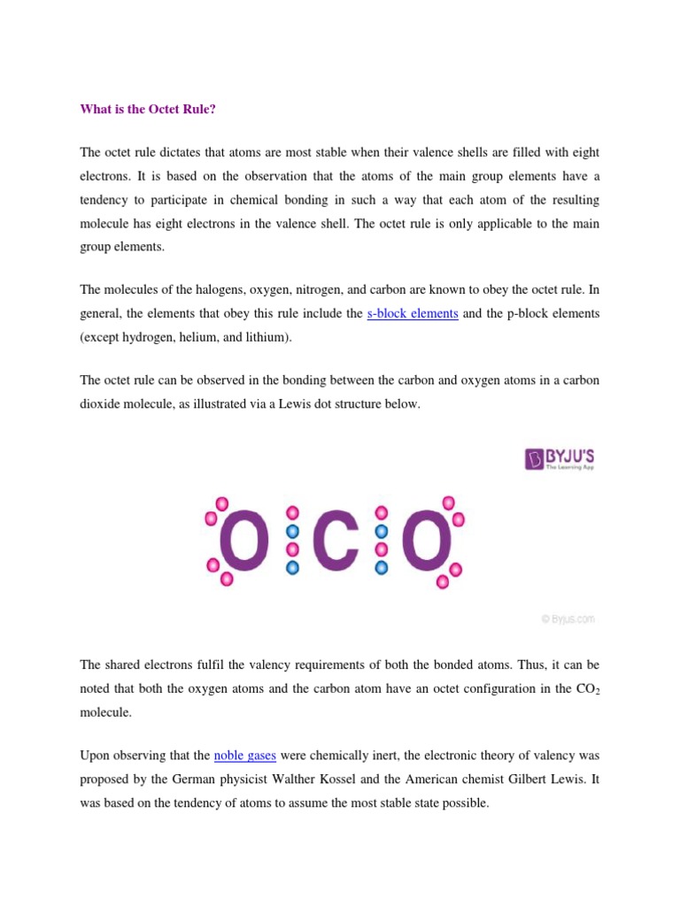 The Octate Rule - Mistry of Chemistry | PDF | Ion | Valence (Chemistry)