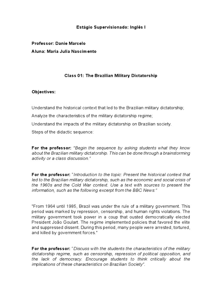 Estágio Supervisionado | PDF | Government | Political Science