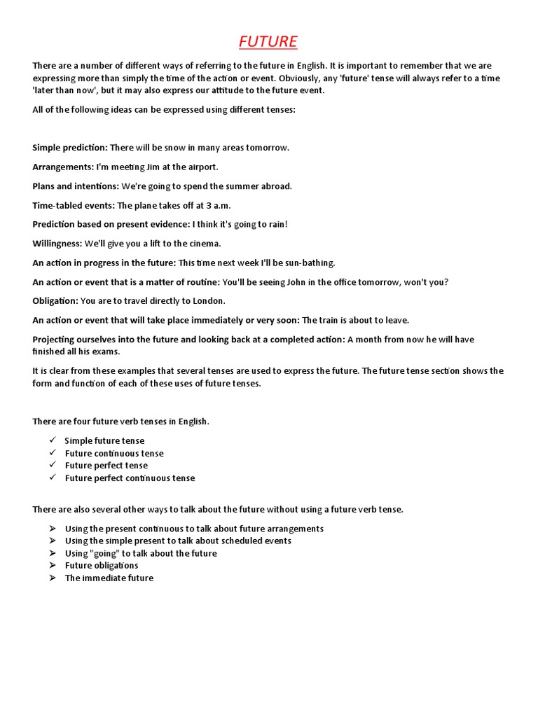 Future Tenses | PDF | Question | Grammatical Tense