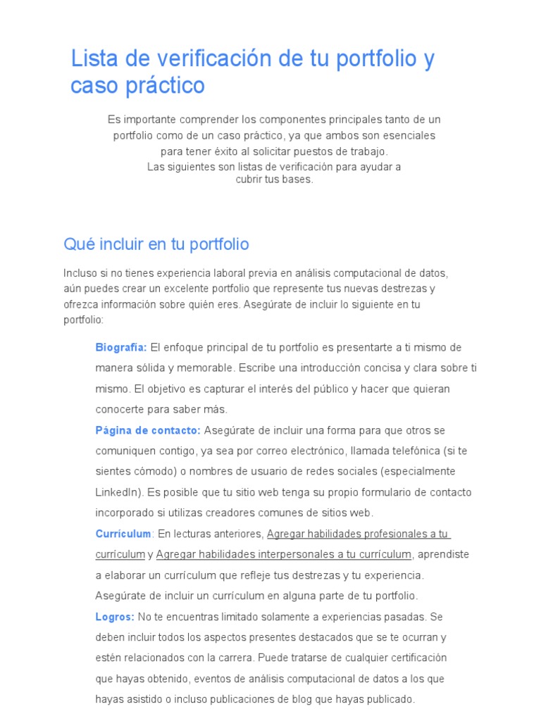 eiVTMz5FTEelUzM RSxHaw - Your Portfolio and Case Study Checklist - SPA | PDF
