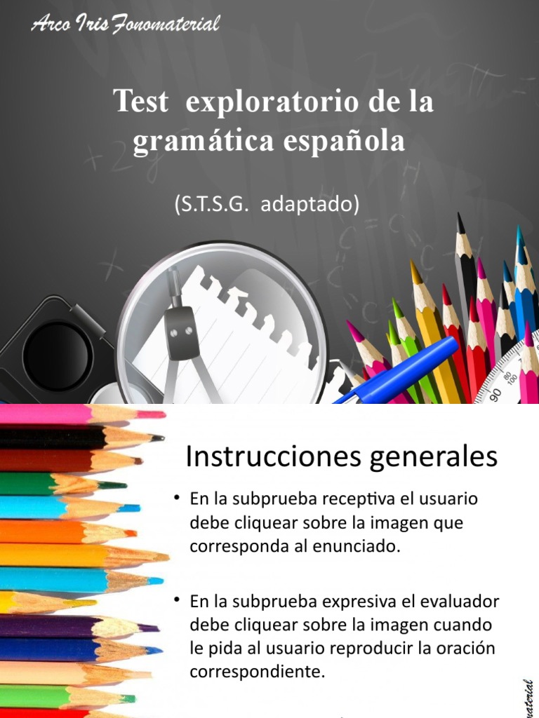 Test Exploratorio de La Gramática Española | PDF