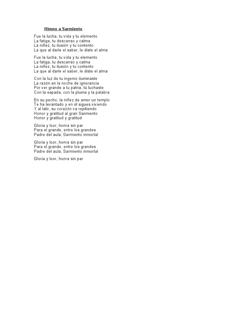 Himno A Sarmiento | PDF