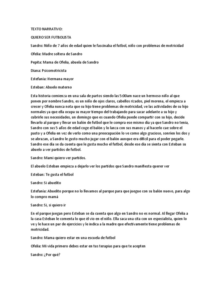 Ejemplo de Textos Narrativos | PDF