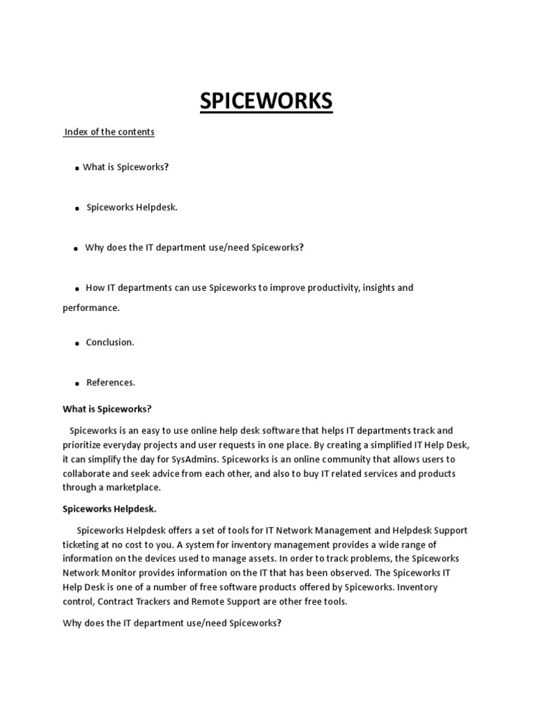 Introduction To Spiceworks | PDF
