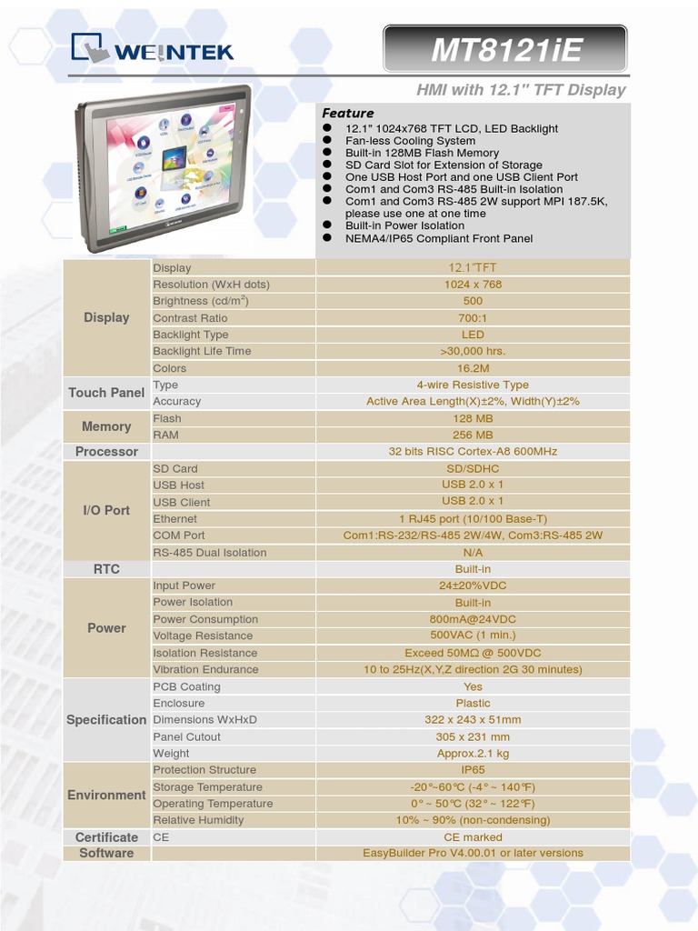 MT8121iE: Feature | PDF | Usb | Computer Hardware