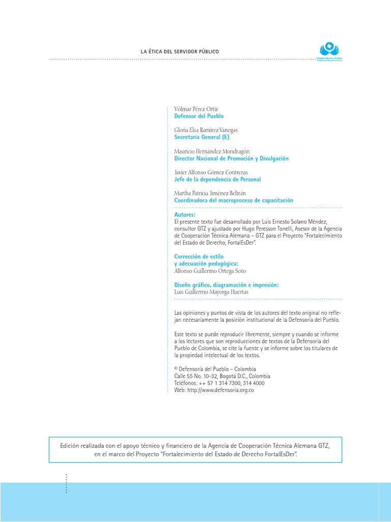 Etica Del Servidor Publico Pdf