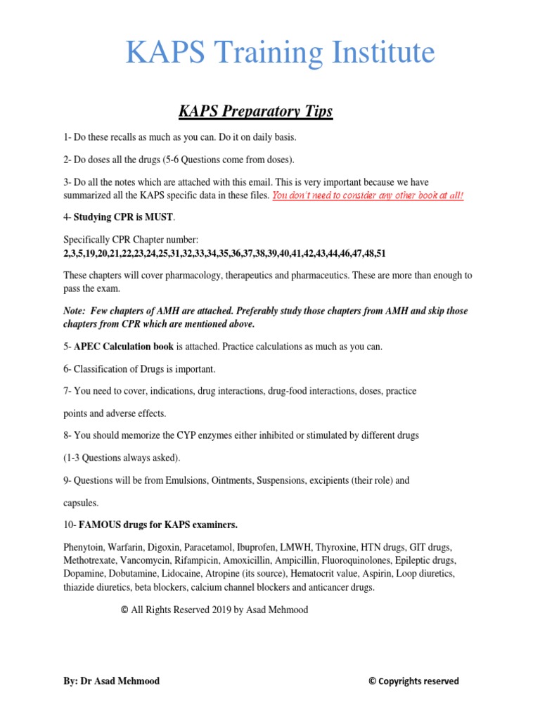 KAPS Recalls by Asad Mehmood | PDF