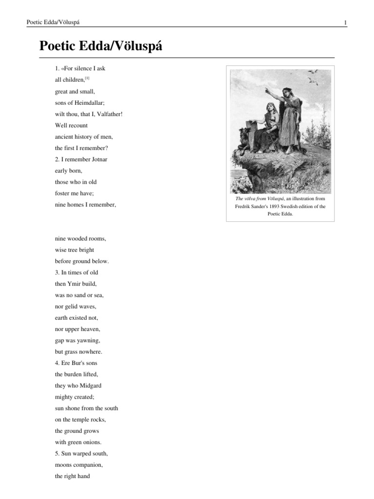 Völuspá | PDF | European Mythology | Viking Age