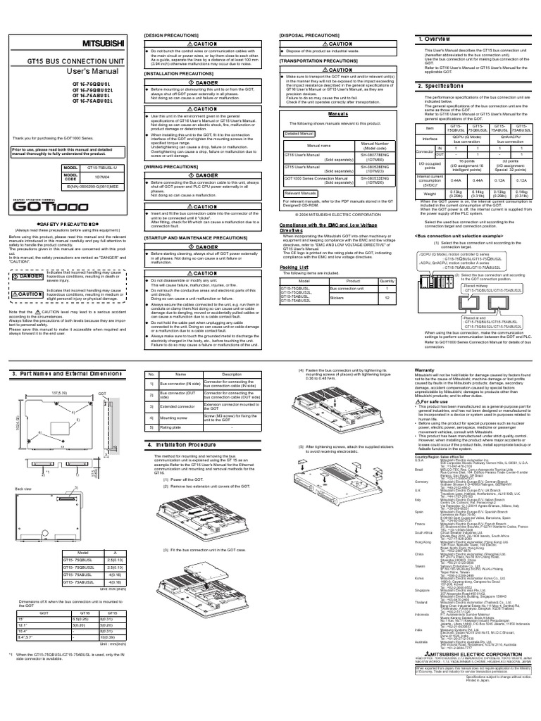 Manual IB0800298G | PDF | Electrical Connector | Screw
