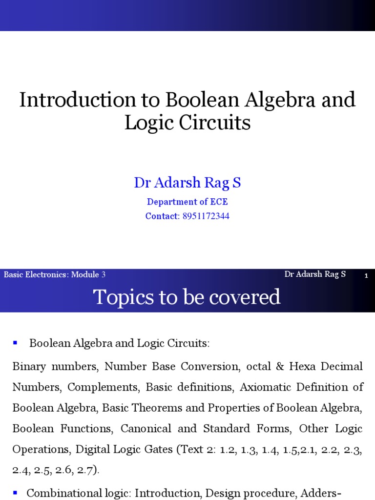 Module 3 Final | PDF | Boolean Algebra | Teaching Mathematics