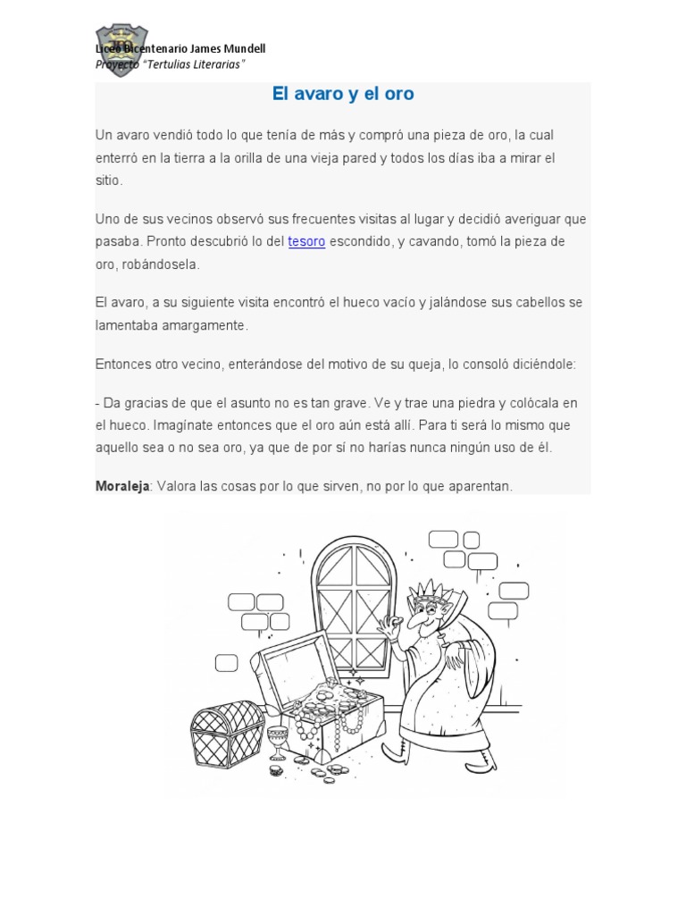 El Avaro y El Oro | PDF