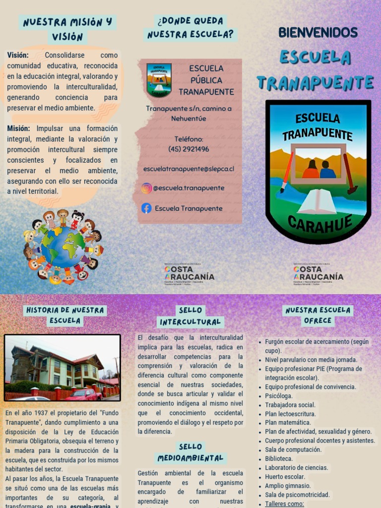 Triptico Escuela Tranapuente Admision 2024 | PDF