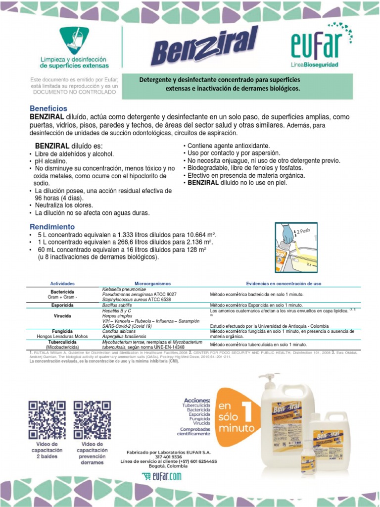 Ficha Tecnica Benziral | PDF | Ciencia y matemáticas