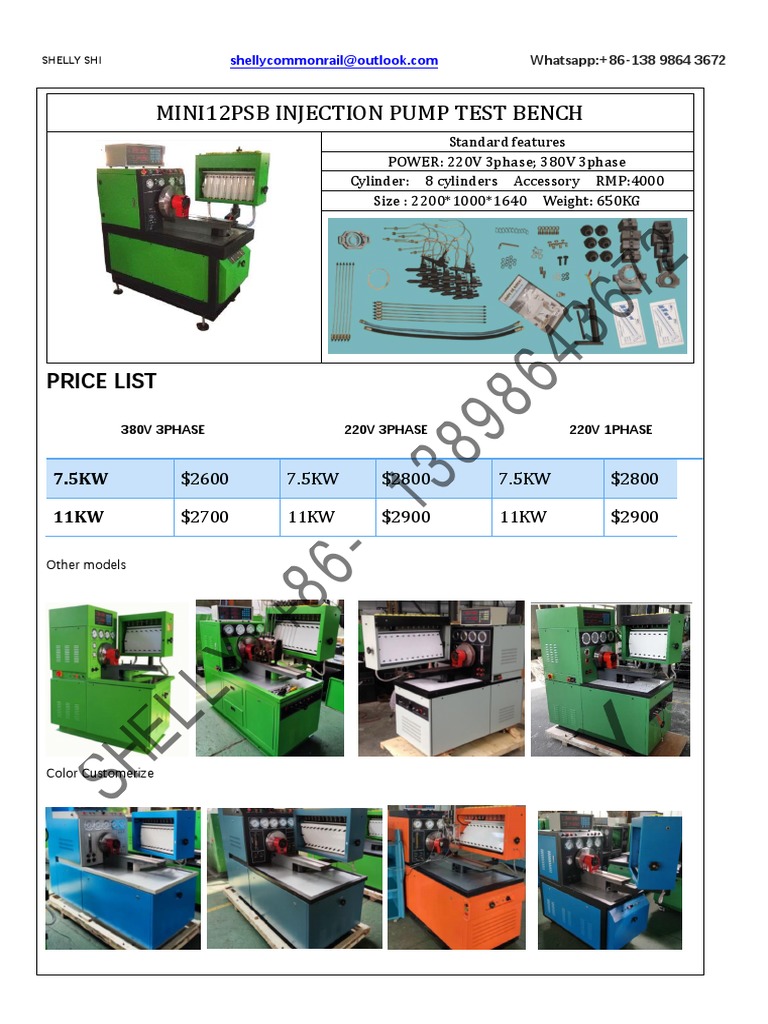 Test Bench Catalogue | PDF