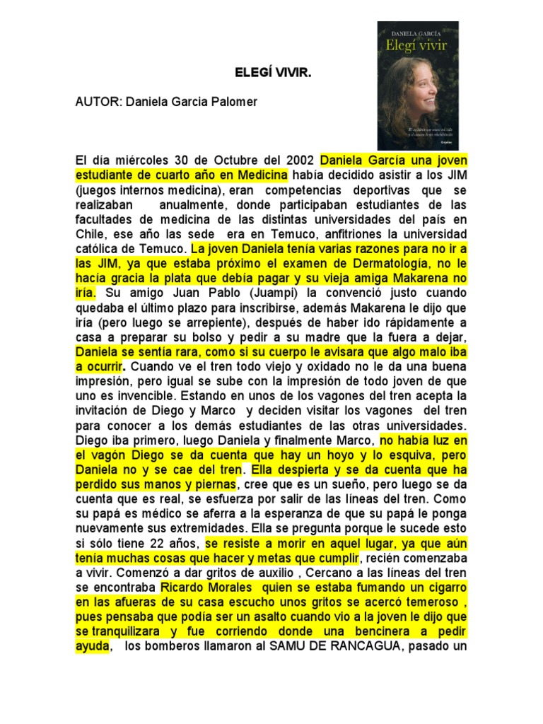 Elegí Vivir Resumen | PDF