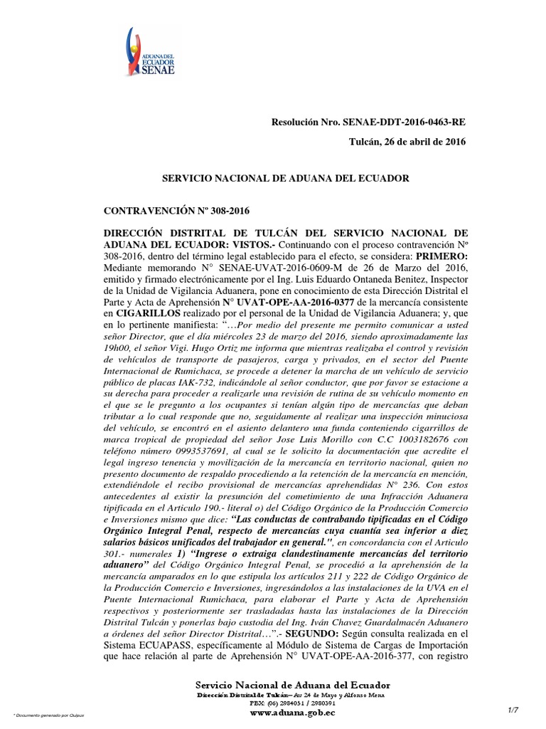 Senae DDT 2016 0463 Re | PDF