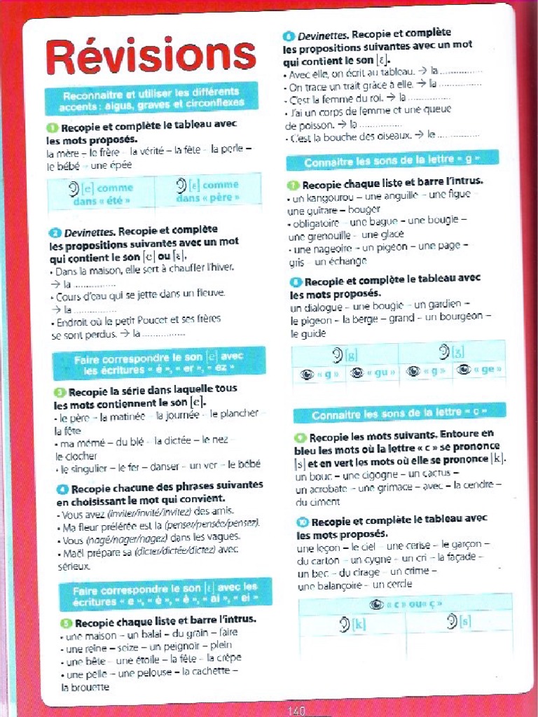 Révisions Français p1 | PDF