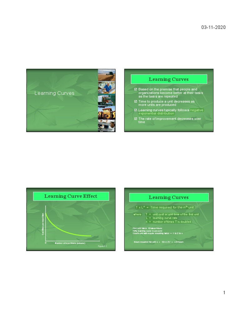 4 Learning Curve PPT Handout | PDF | Logarithm | Business Economics