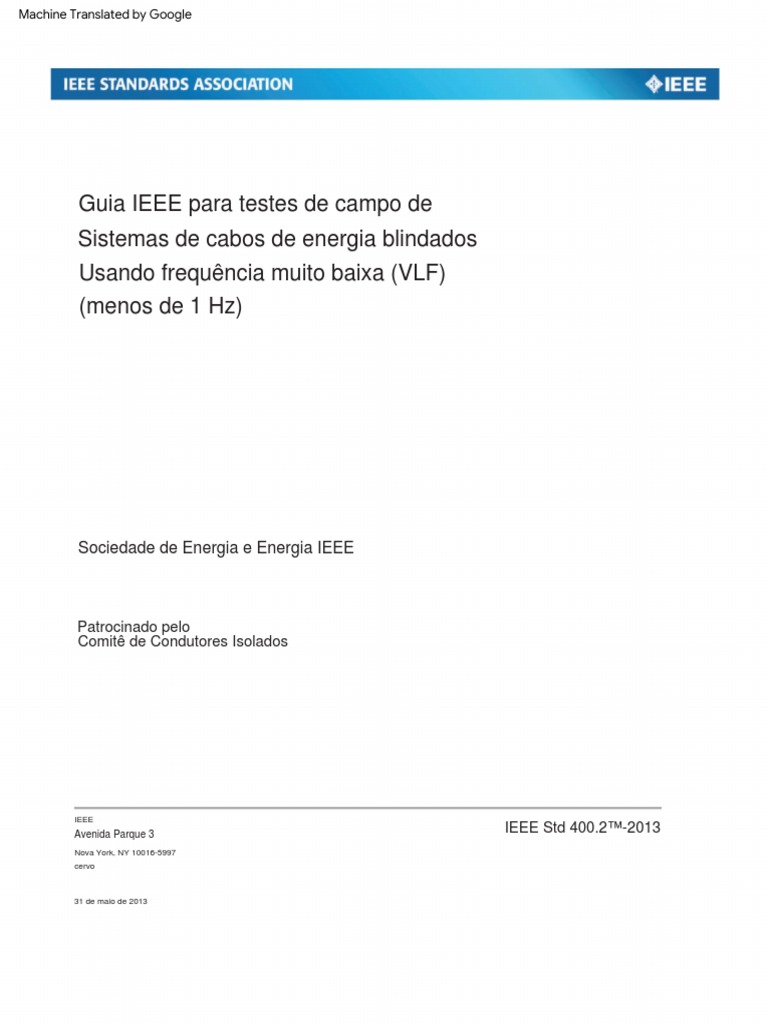 IEEE 400. 2-2013 Released | PDF | Patente | Instituto de Engenheiros ...