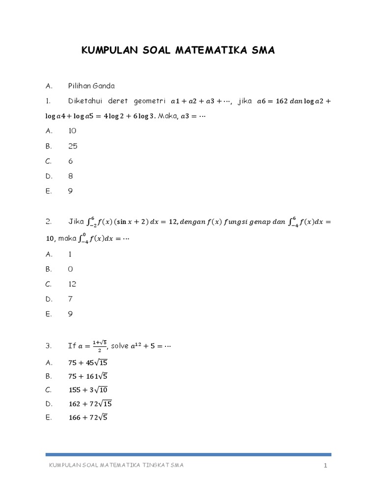 Kumpulan Soal KMS Unud Sma 2022 | PDF