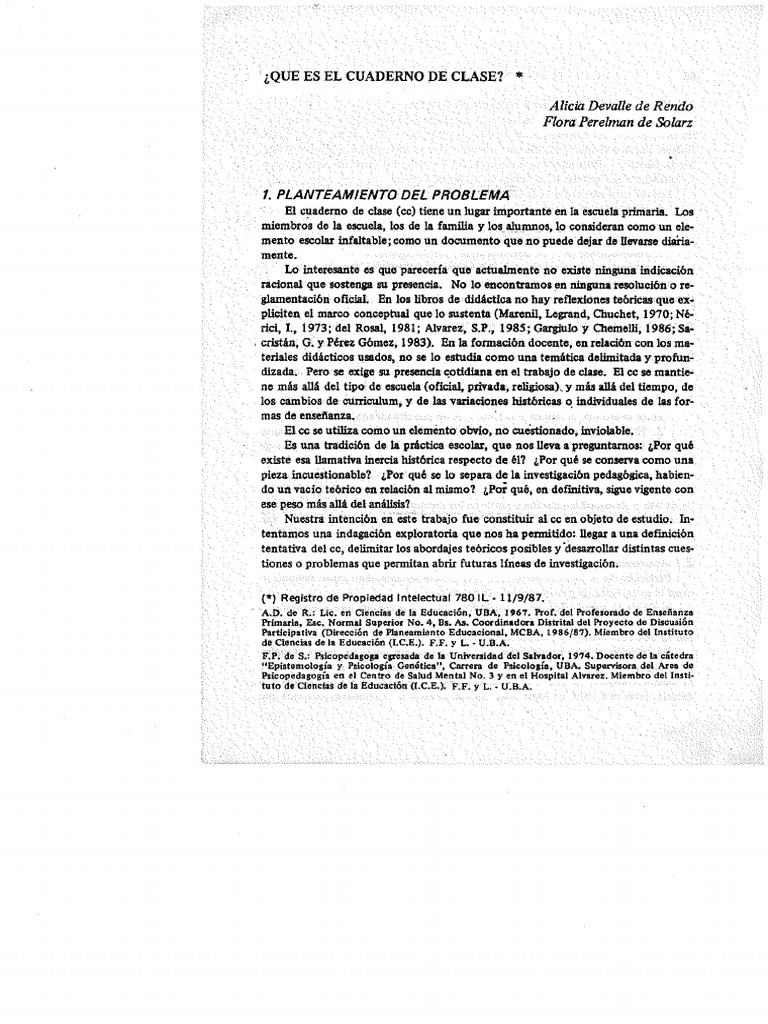 7b Devalle - Que Es El Cuaderno de Clase Ensayo | PDF