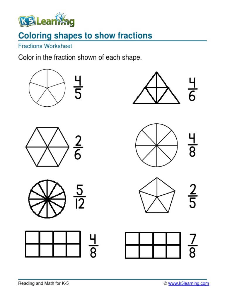 Coloring Shapes for Fraction Learning | PDF