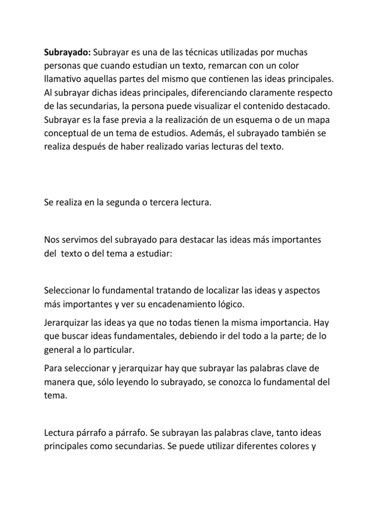 Subrayado | PDF | Información