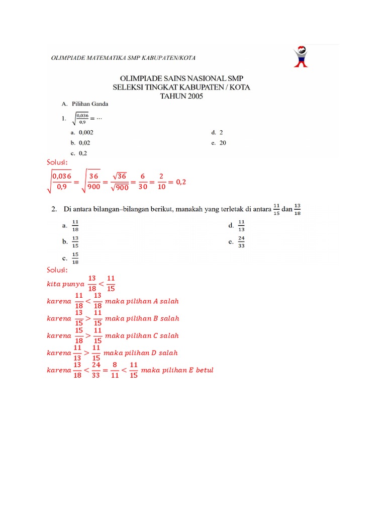 Solusi Osk SMP 2005 | PDF