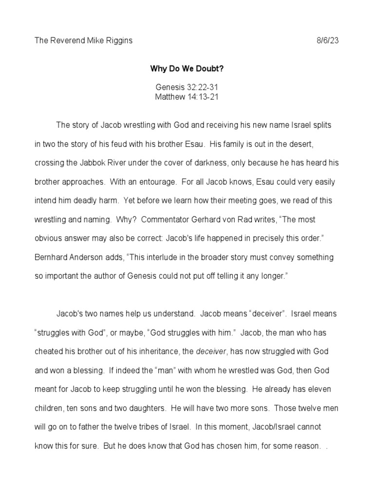 Why Do We Doubt | PDF