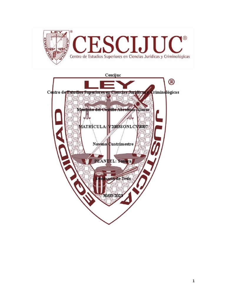 Abraham Alonso Montaño Del Castillo - Seminario de Tesis - Parcial 1 ...