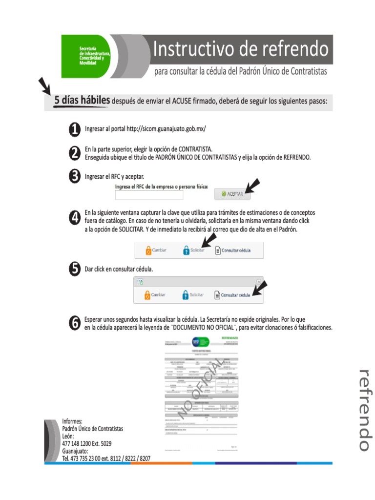 02 INSTRUCTIVO Refrendo León | PDF
