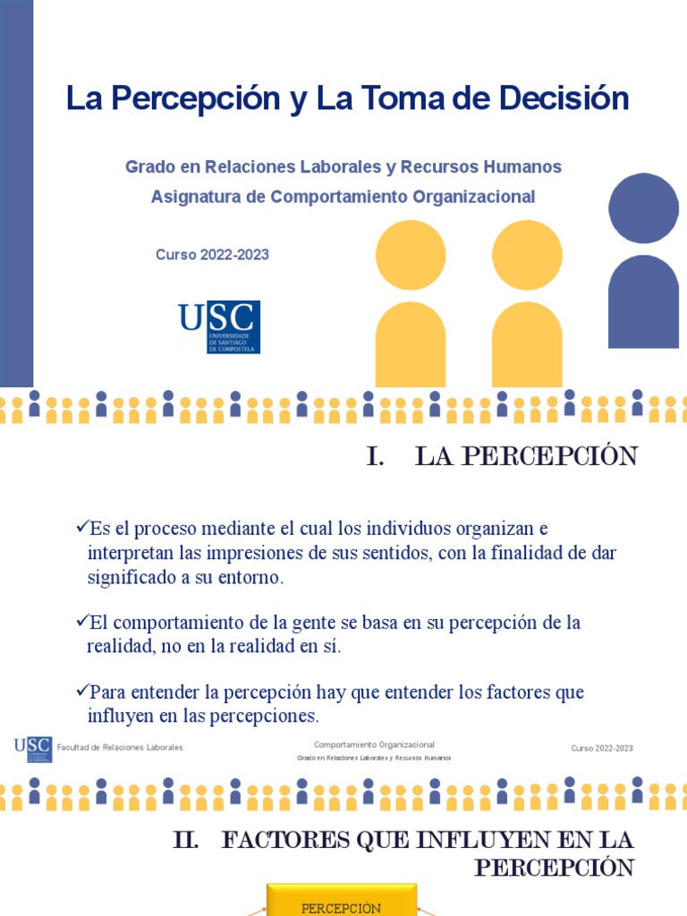La Percepcion y La Toma de Decisiones - Alumnos | PDF | Toma de decisiones | Comportamiento ...