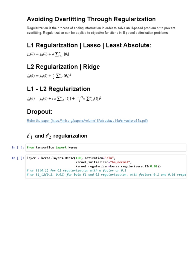 Regularization And Regression Using Ann Pdf Machine Learning 4481