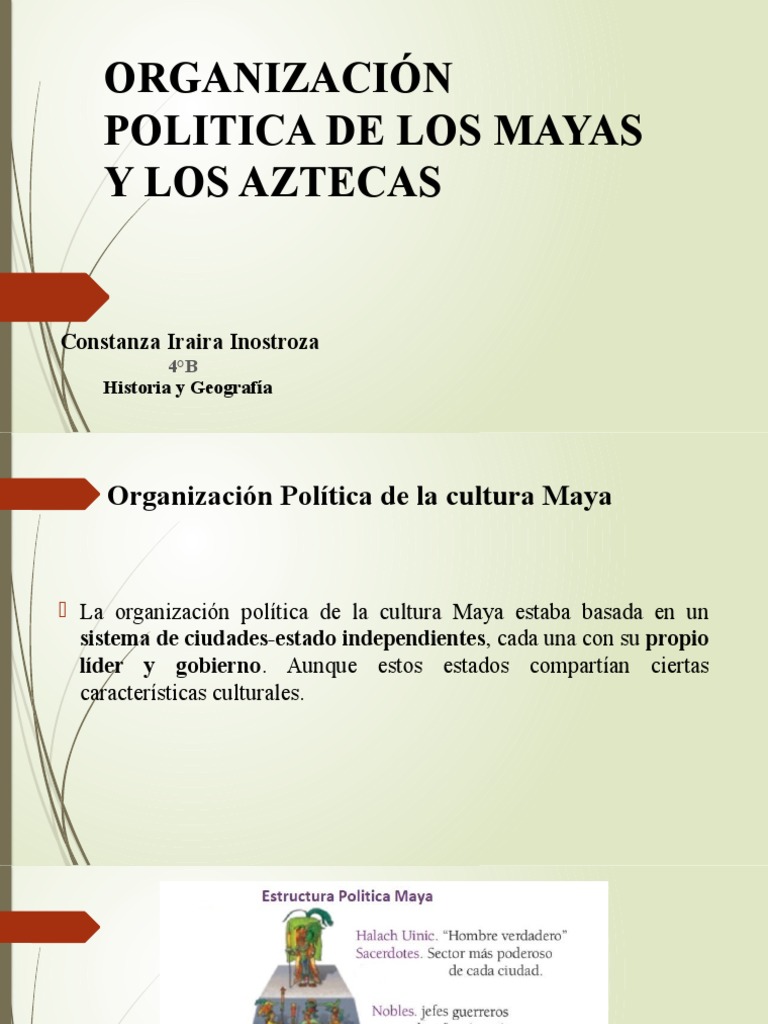 Organización Politica de Los Mayas y Los Aztecas | PDF