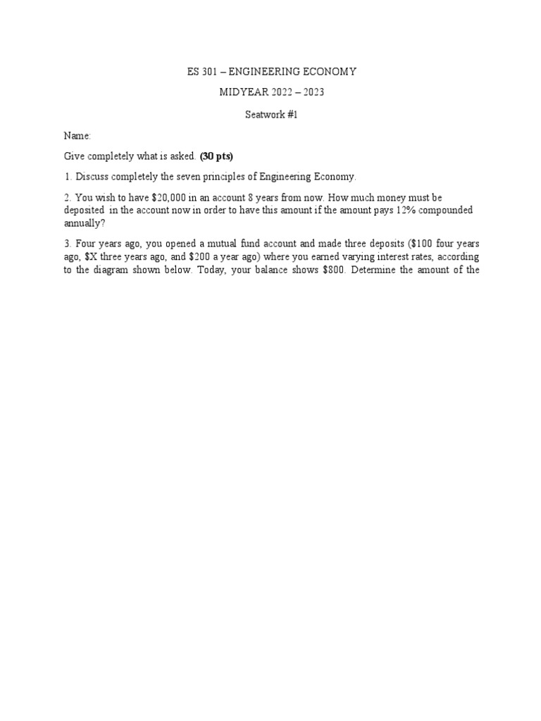 Seatwork #1 | PDF