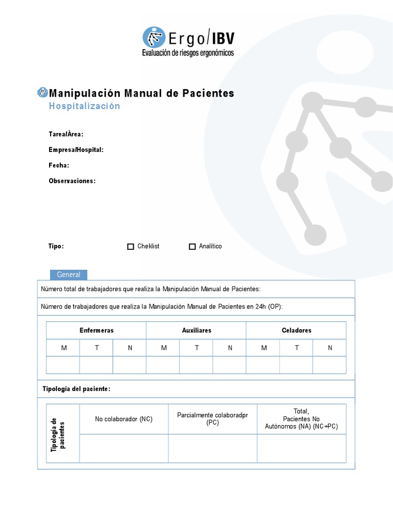 Ficha MAPO Hospitalizacion | PDF | Factores humanos y ergonomía