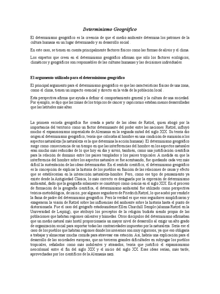 Determinismo Geográfico | PDF