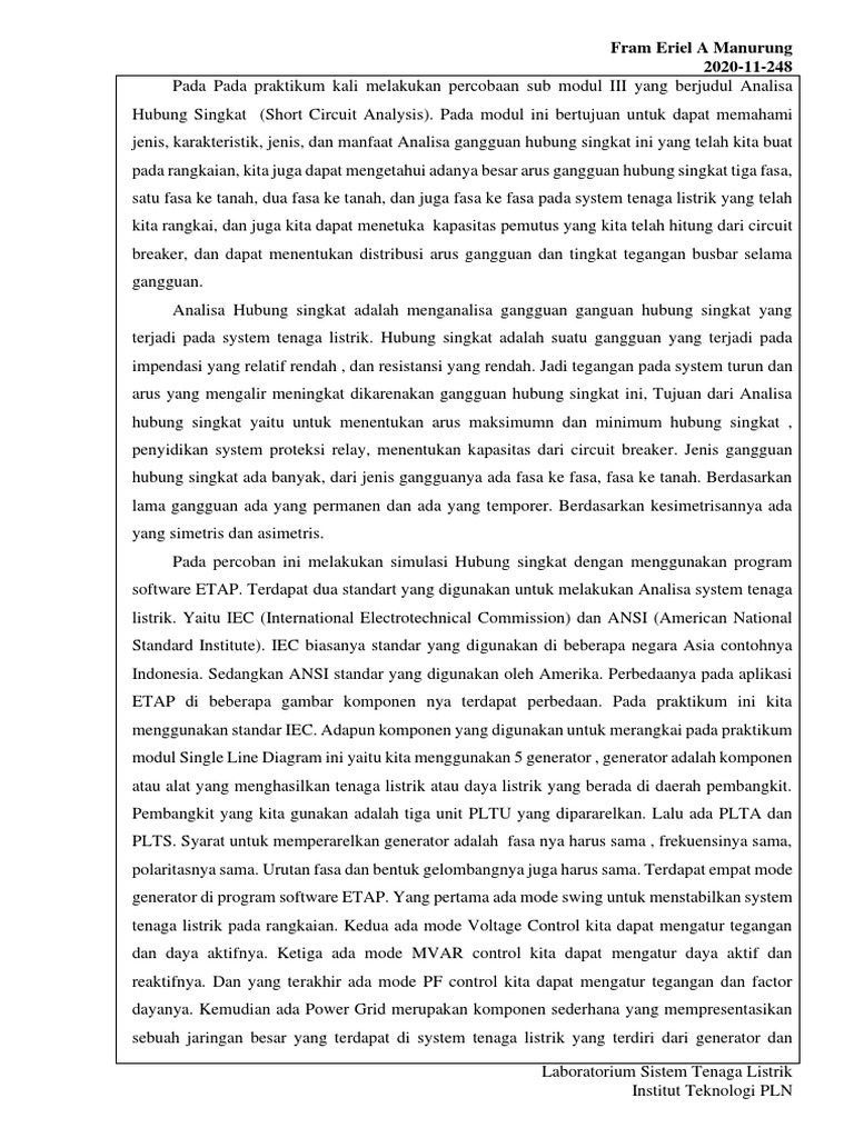 Analisa Sub M3 - Fram Eriel A. Manurung - 202011248 - Nadiatuljanah | PDF | Sains & Matematika