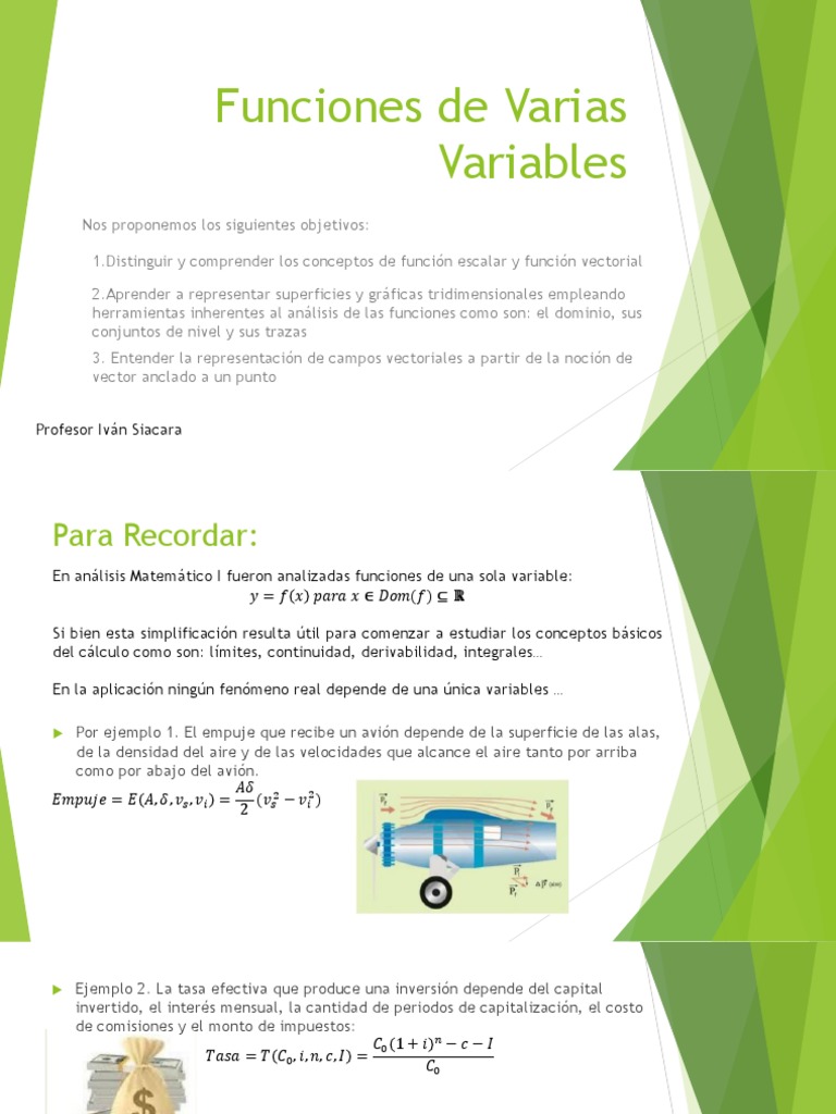 Funciones de Varias Variables | PDF | Función (Matemáticas) | Vector Euclidiano