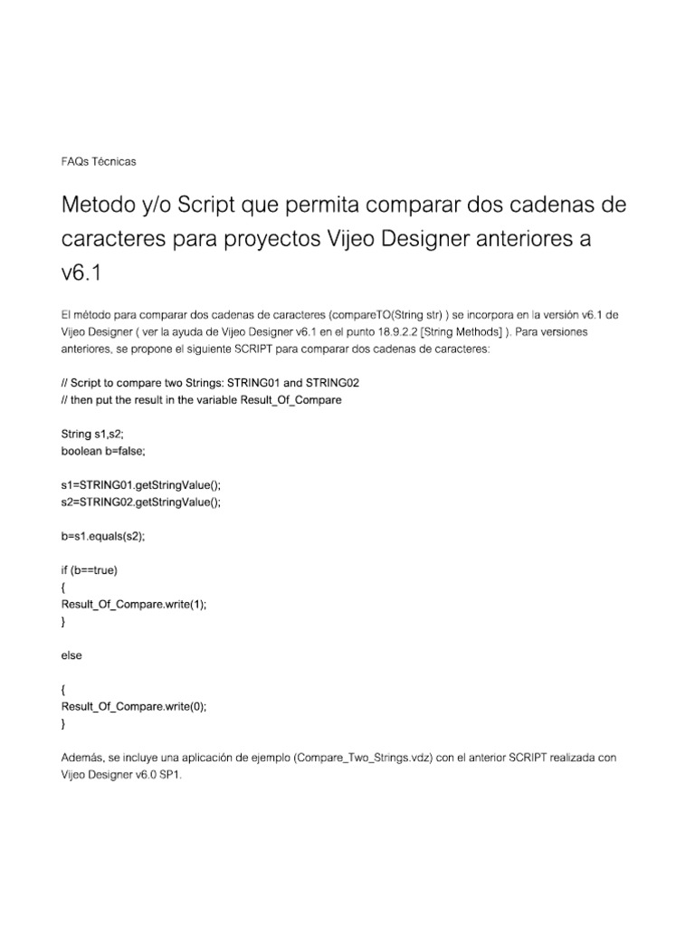 Comparar Cadenas Vijeo v6 | PDF Comparar Cadenas Vijeo v6 | PDF