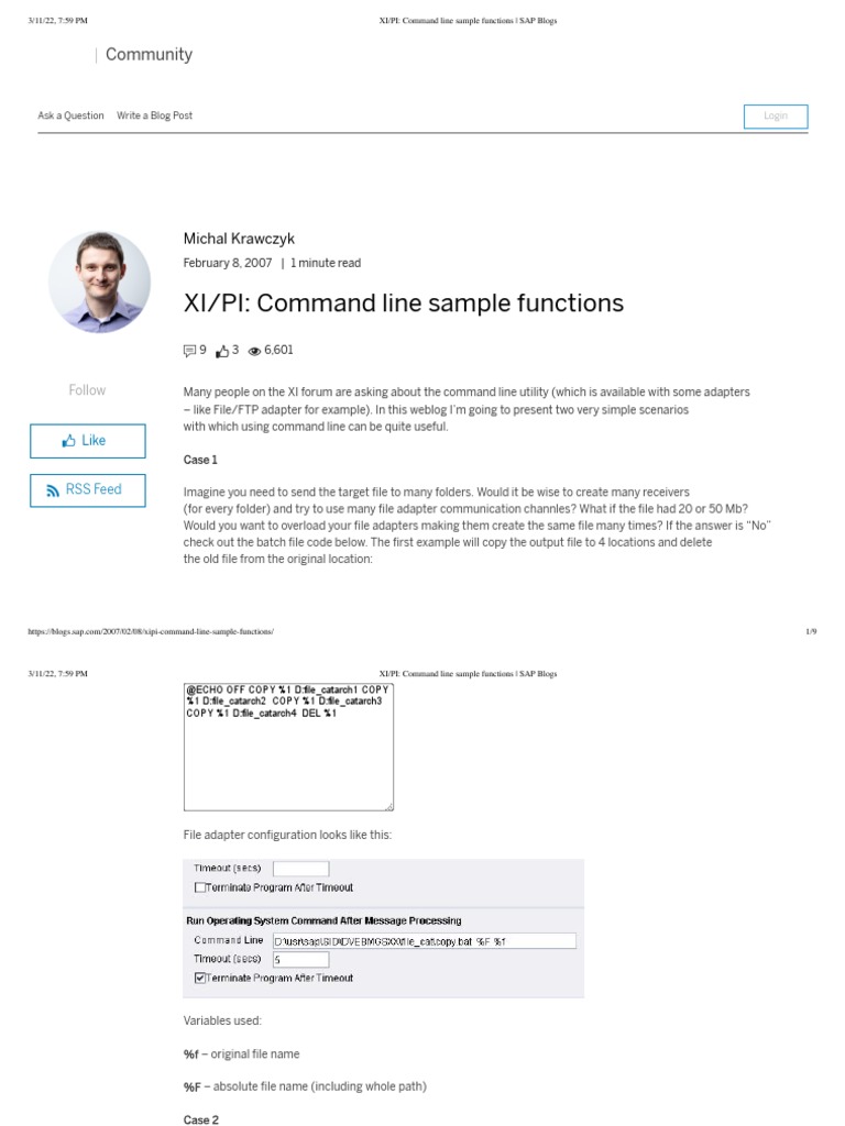 XI - PI - Command Line Sample Functions - SAP Blogs | PDF | Computer File | Zip (File Format)