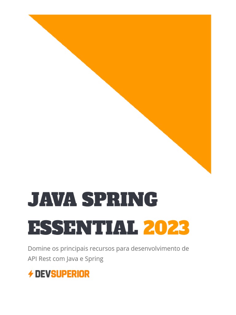 Java Spring Essential Brochura 2023 | PDF | Aprendizado | Bancos de dados