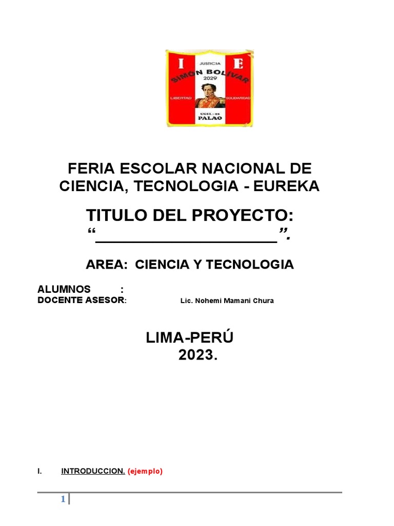 Proyecto FENCYT | PDF