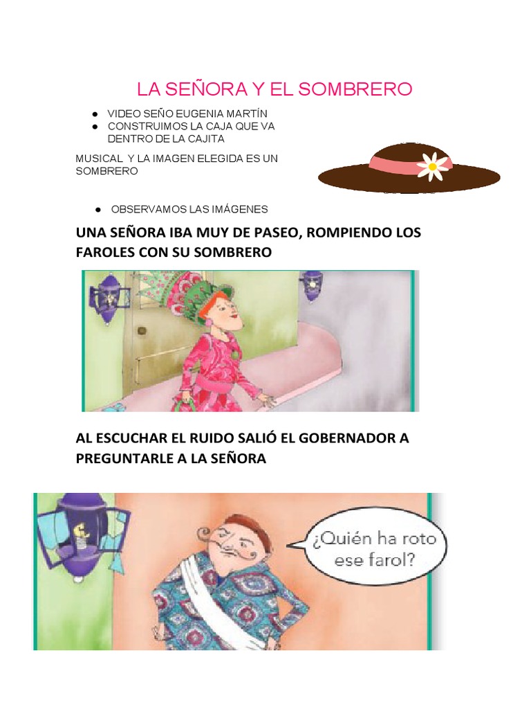 Actividades La Señora y Elsombrero | PDF
