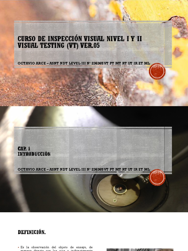 Curso de Inspección Visual Nivel I y II (Ver.05) 03.11 | PDF