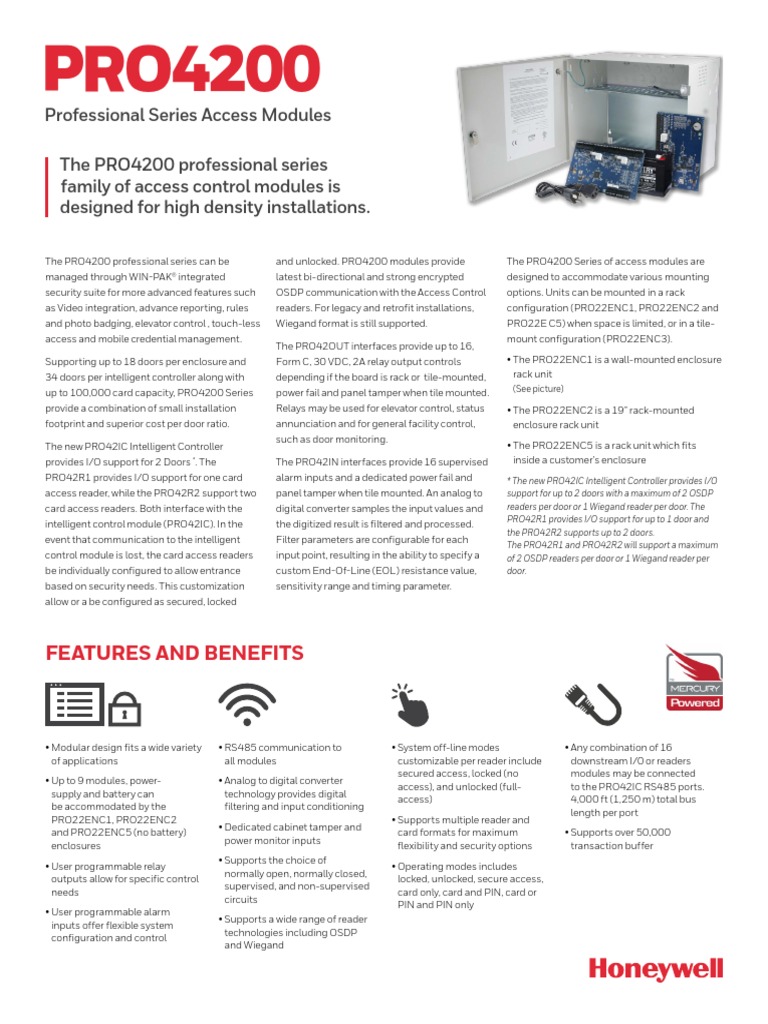 Brosur Access Control PRO4200 | PDF