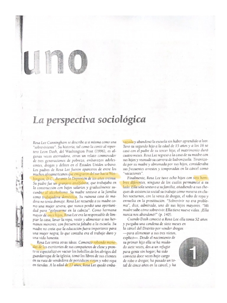 Cap 1 Libro Sociología | PDF